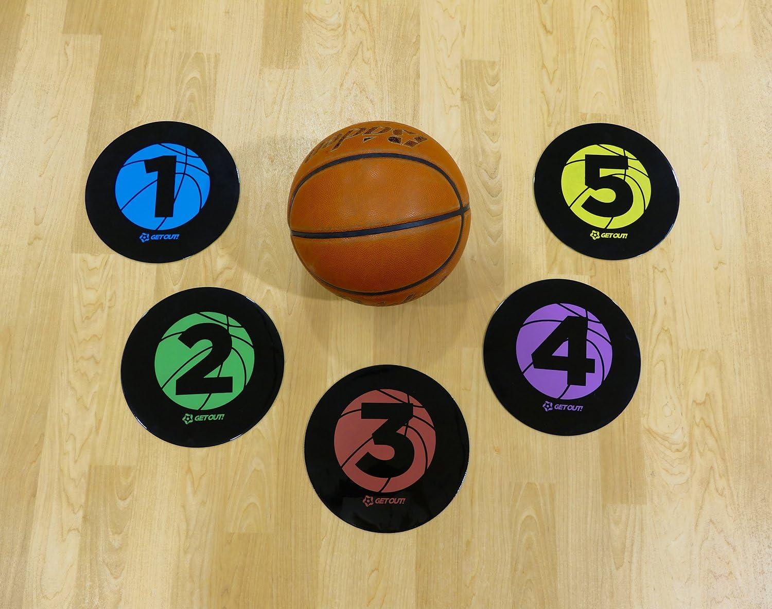 Get Out! Basketball Training Large 9in Disc Spot Markers 5-Pack ...