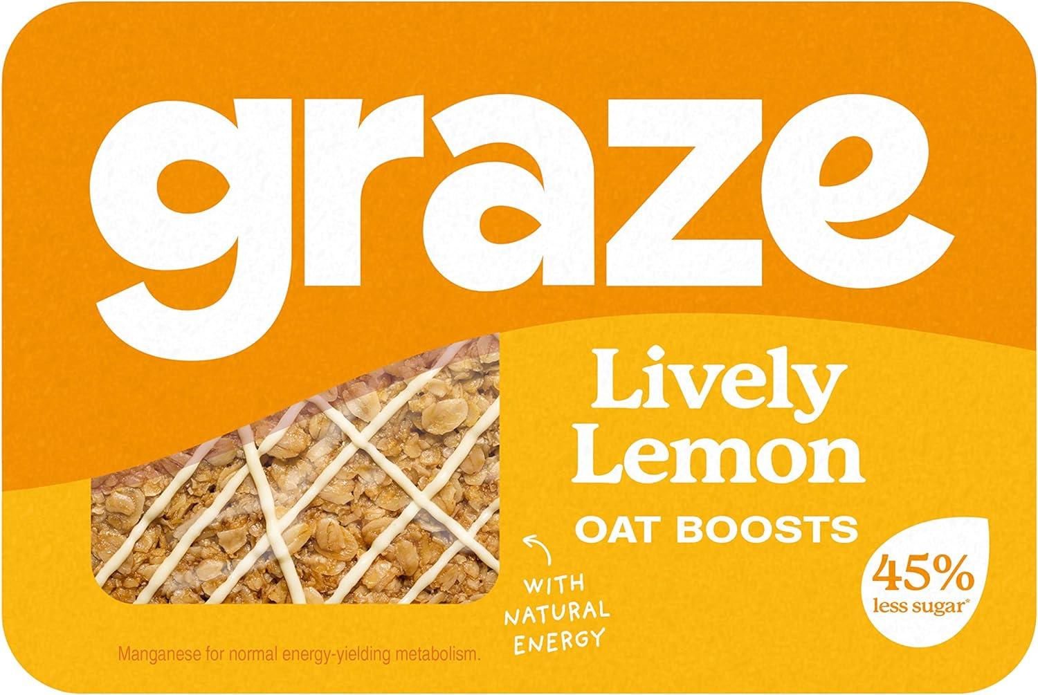 Graze - Lively Lemon Oat Snack Bars Whole Grain Oats 50g | Buy Now with ...