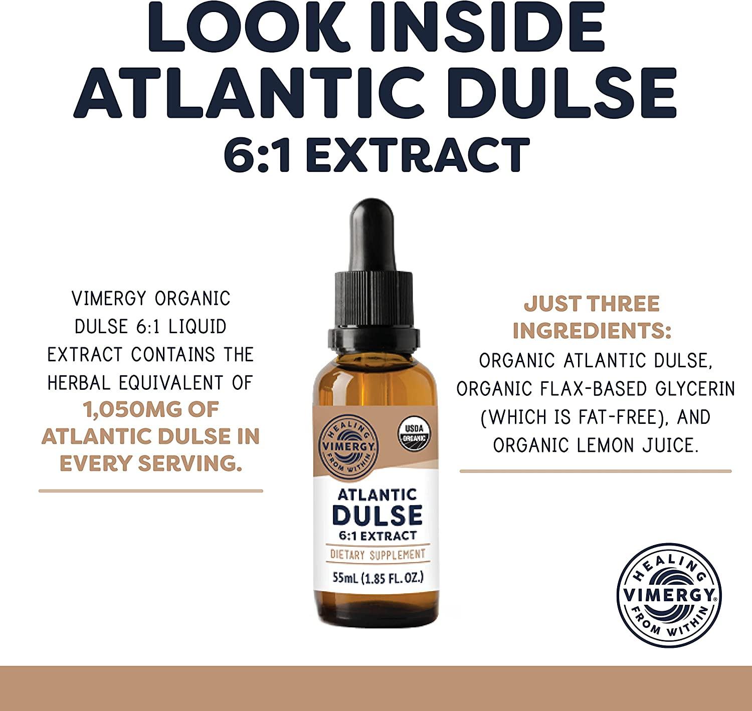 Vimergy Organic Atlantic Dulse Extract 55ml - Liquid Seaweed Supplement ...