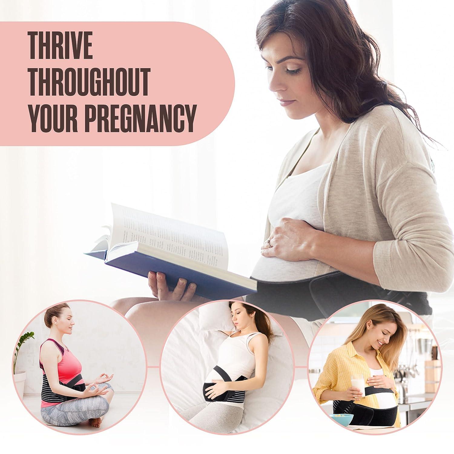 Maternity Belly Band Abdominal Binder Black | Elastic Waist Support for ...