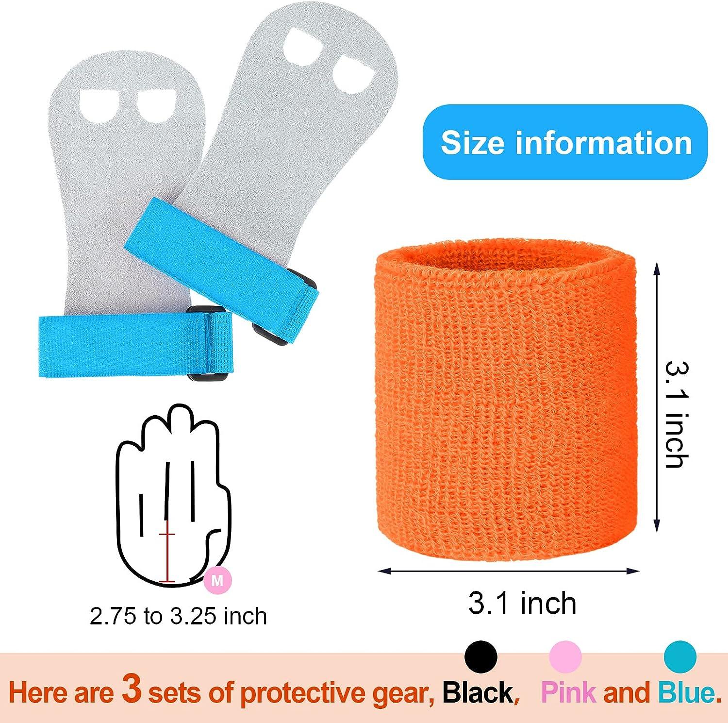 Vinsot 6 Pieces Sports Gymnastics Grips Wristbands Hand Grips ...