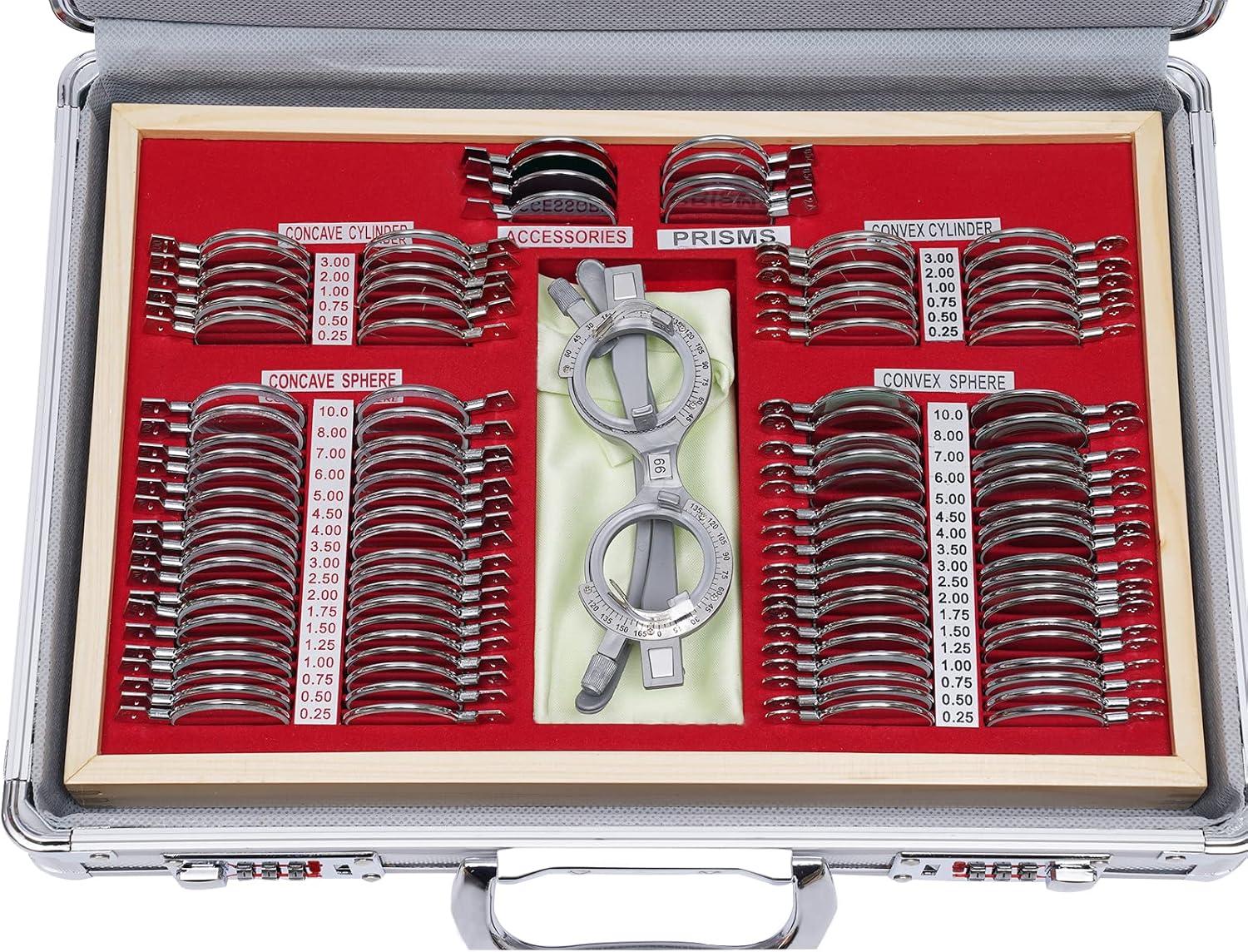 Jinprdamz 104-Piece Optical Test Lens Set | Premium Optometry Trial ...