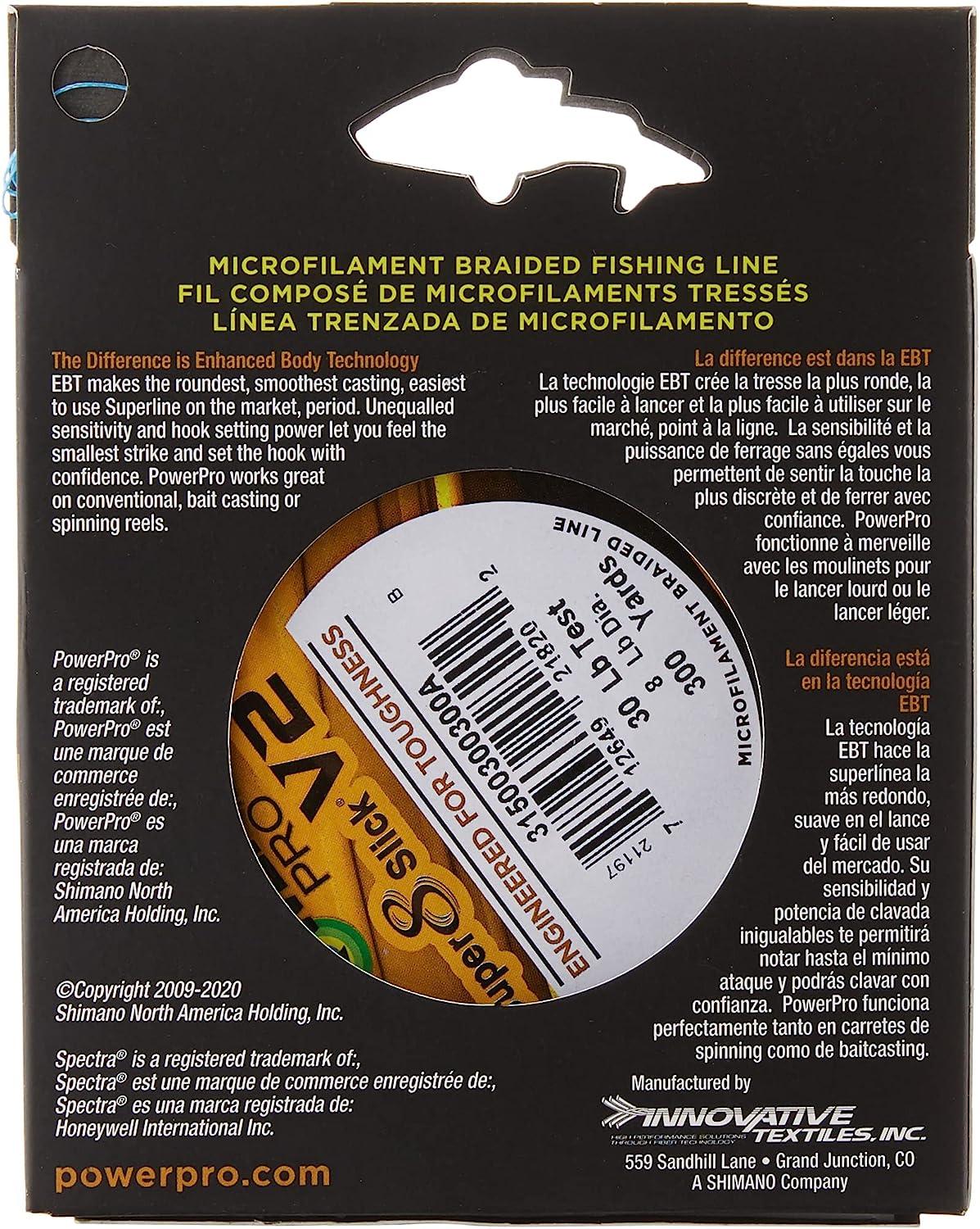 PowerPro Super Slick V2 30lb 300yd Blue Fishing Line (31500300300A ...