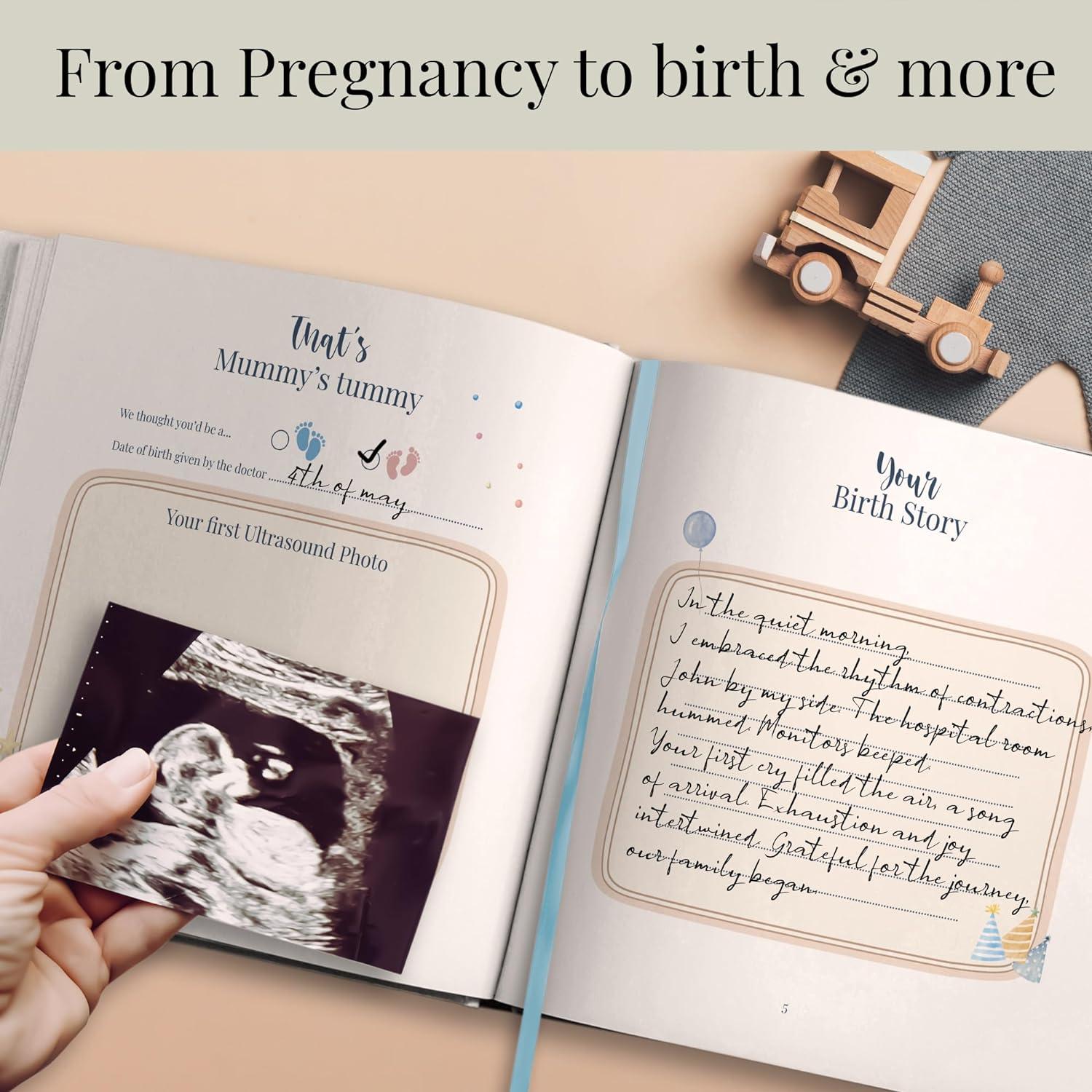 Pregnancy Journal and Baby Memory Book - Perfect Gift for Baby Showers ...