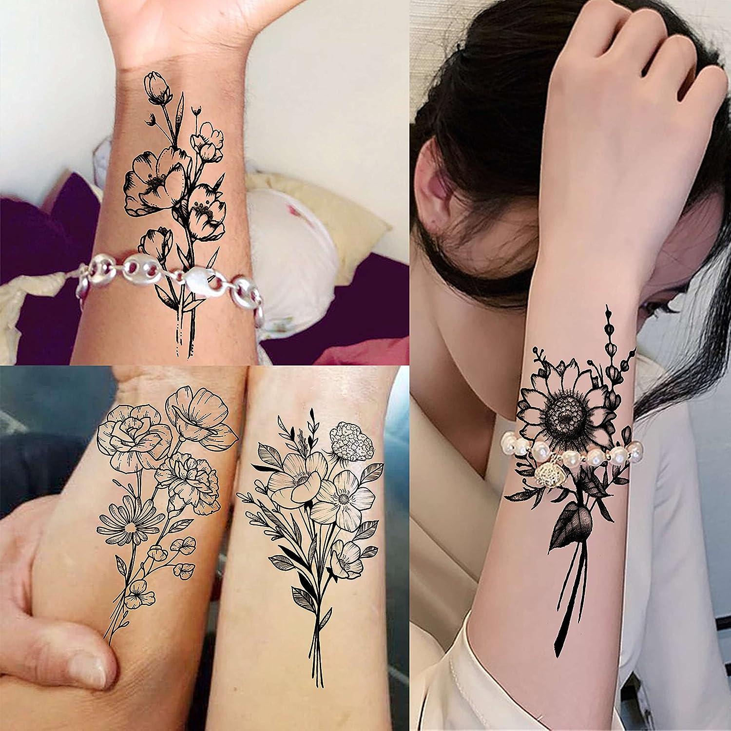 flower tattoo temporary