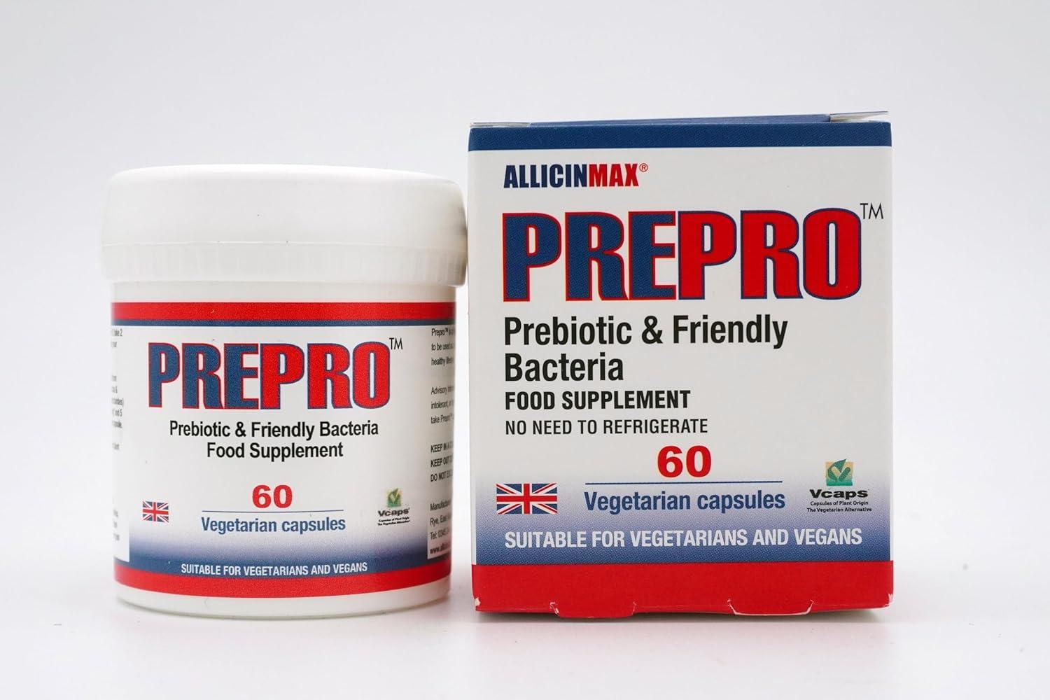 Allicin PREPRO Prebiotic with Allisure 60 Veg Caps - Boost Gut Health ...