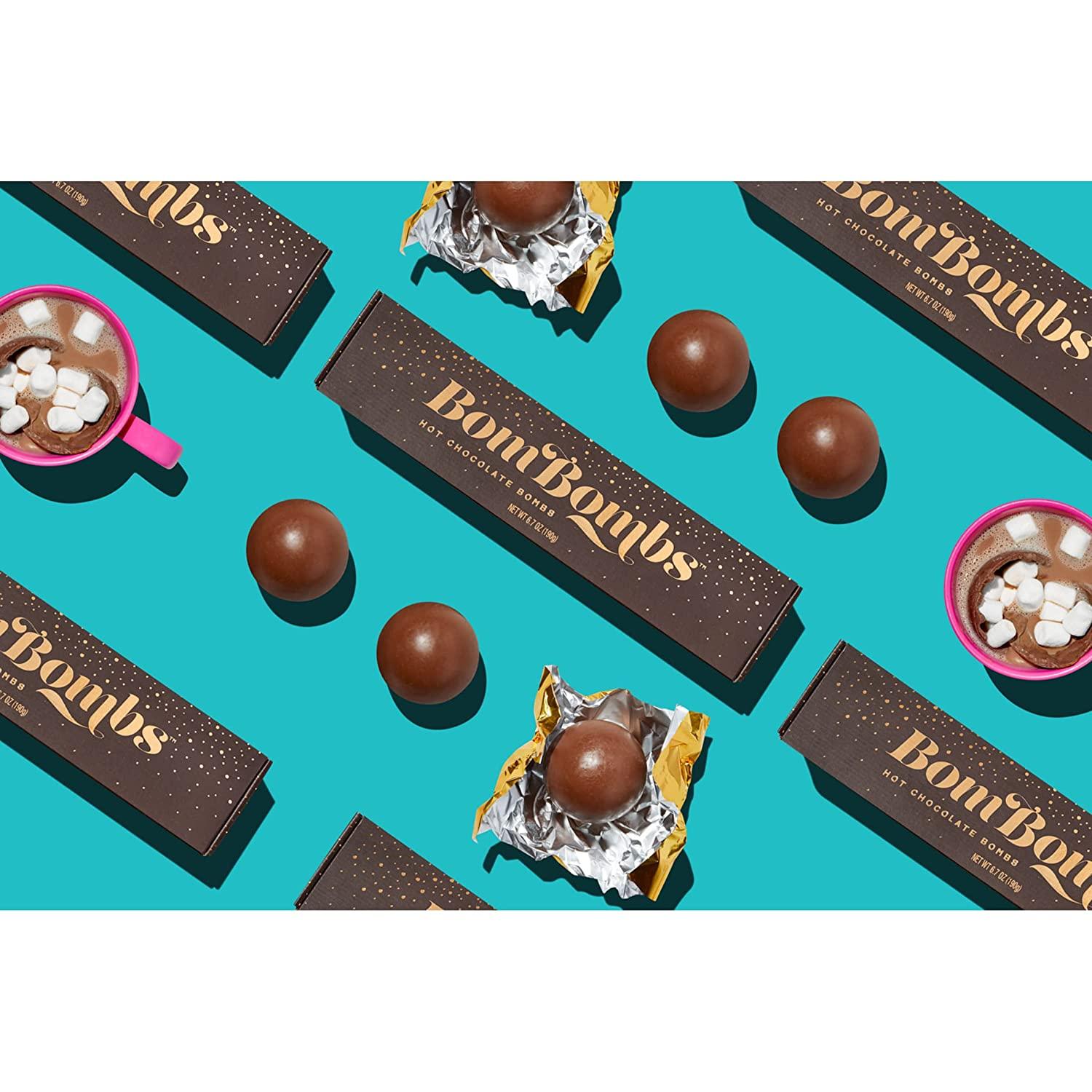 Hot Chocolate Bombs Gift Set - Milk Chocolate Cocoa Bomb with Fudge ...