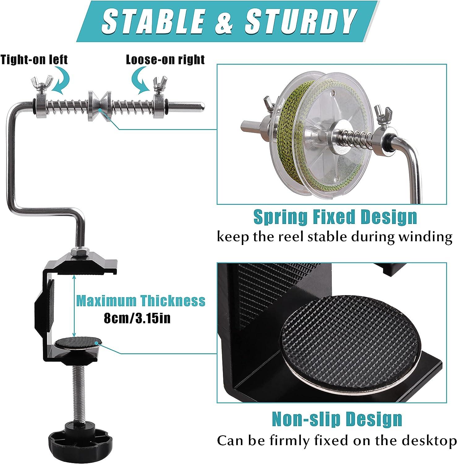 Adjustable Fishing Line Spooler Machine with Clamp | Portable Spooling ...