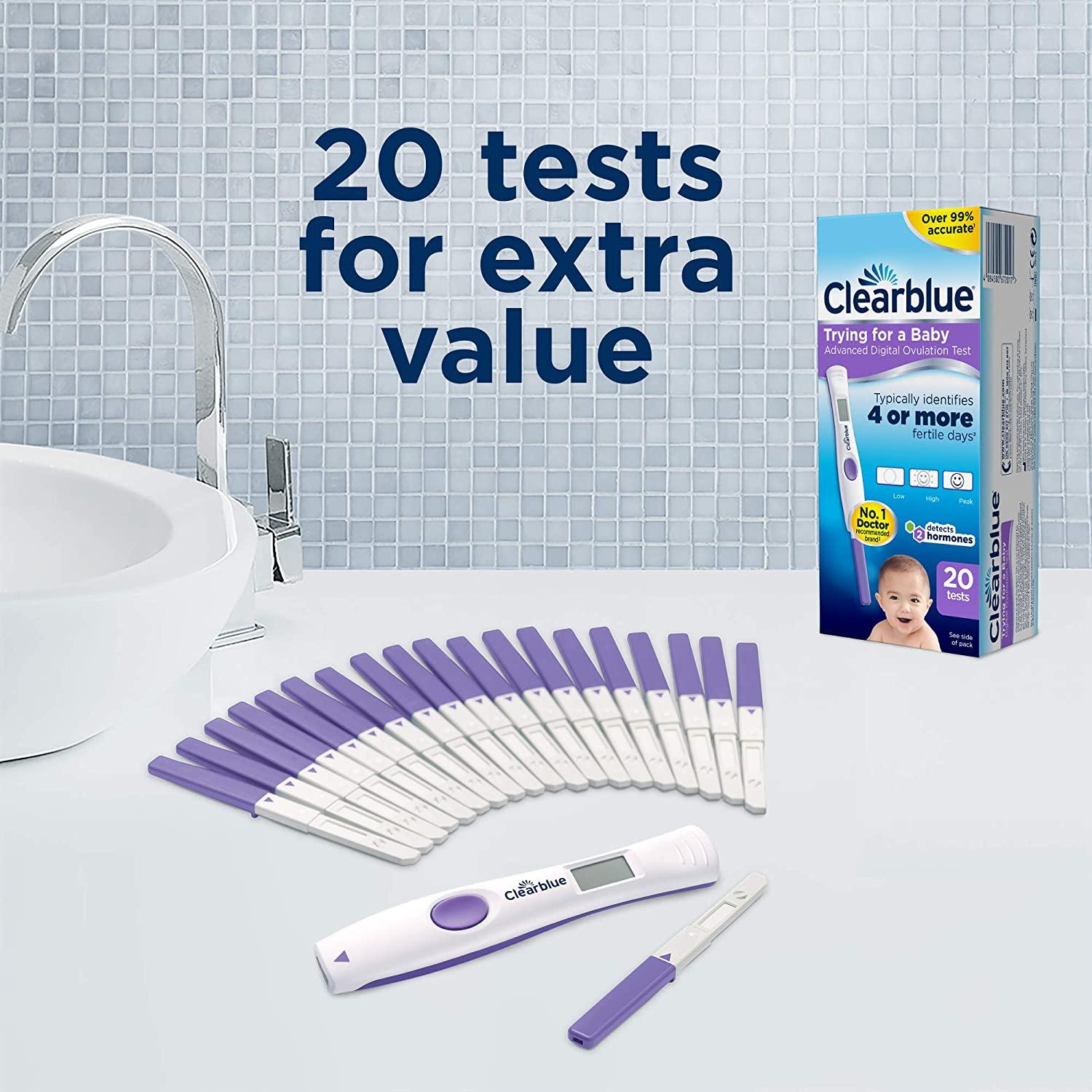 Clearblue Advanced Digital Ovulation Test - 20 Sticks | Easy Ovulation ...