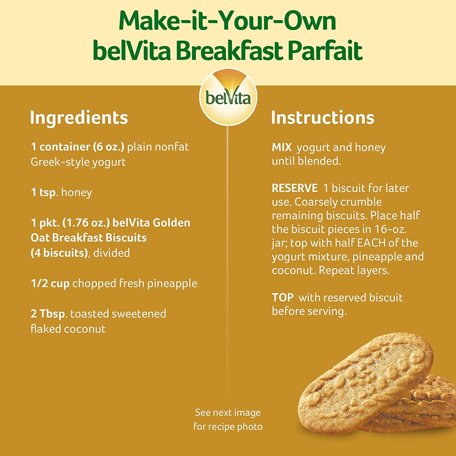 NABISCO BELVITA Golden Oat Breakfast Biscuits 12 Packs (4 Biscuits Per ...