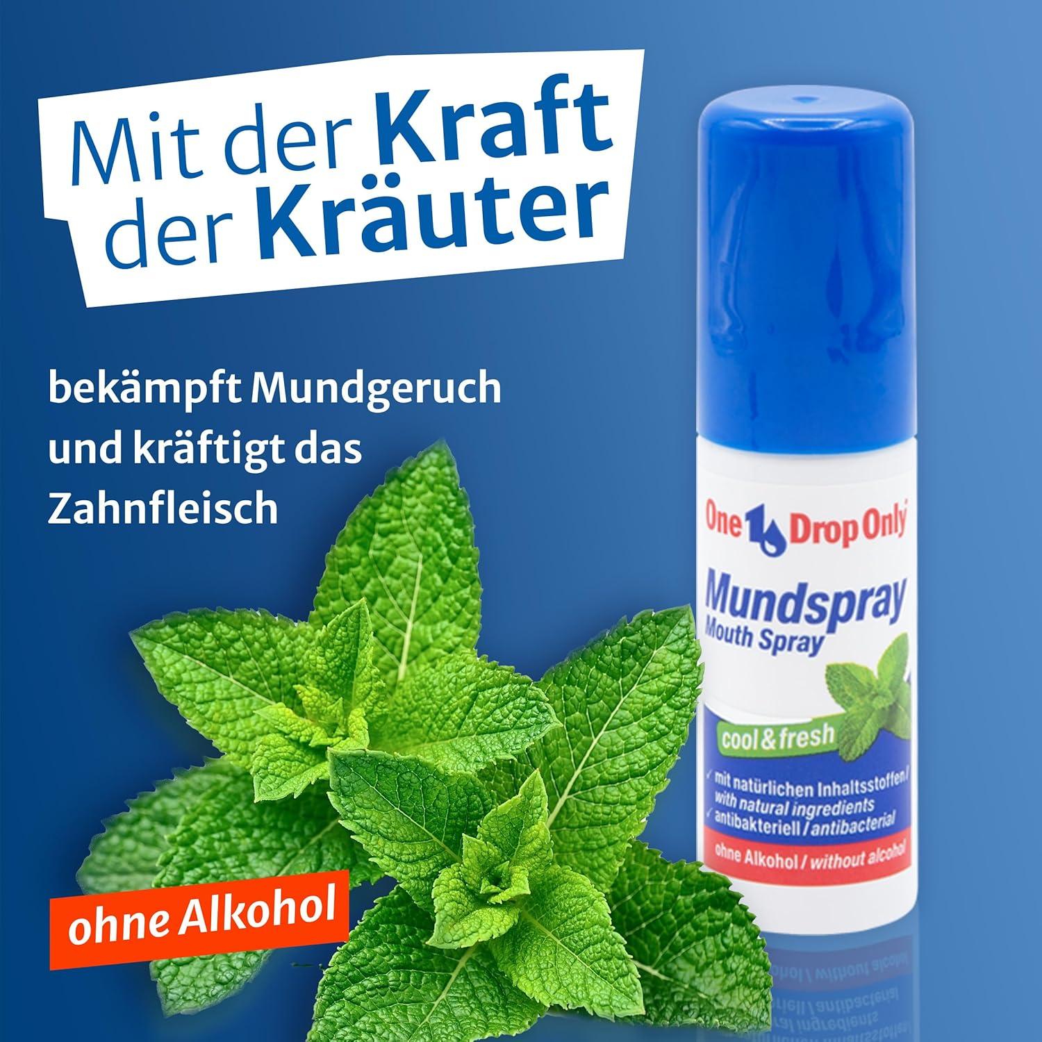 One Drop ONLY Antibacterial Mouth Spray - Alcohol-Free Fresh Breath ...