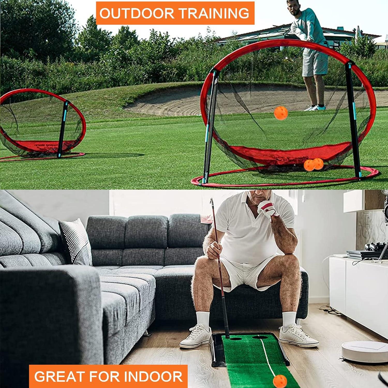 FINGER TEN Golf Practice Balls 12 Pack - Limited Flight Plastic Colored ...