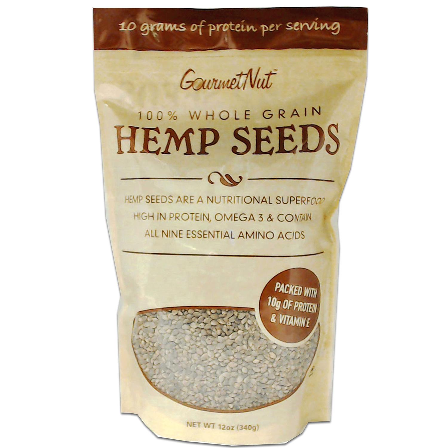 High Protein Hemp Seeds - 100% Whole Grain, 12 Ounce Resealable Bag ...