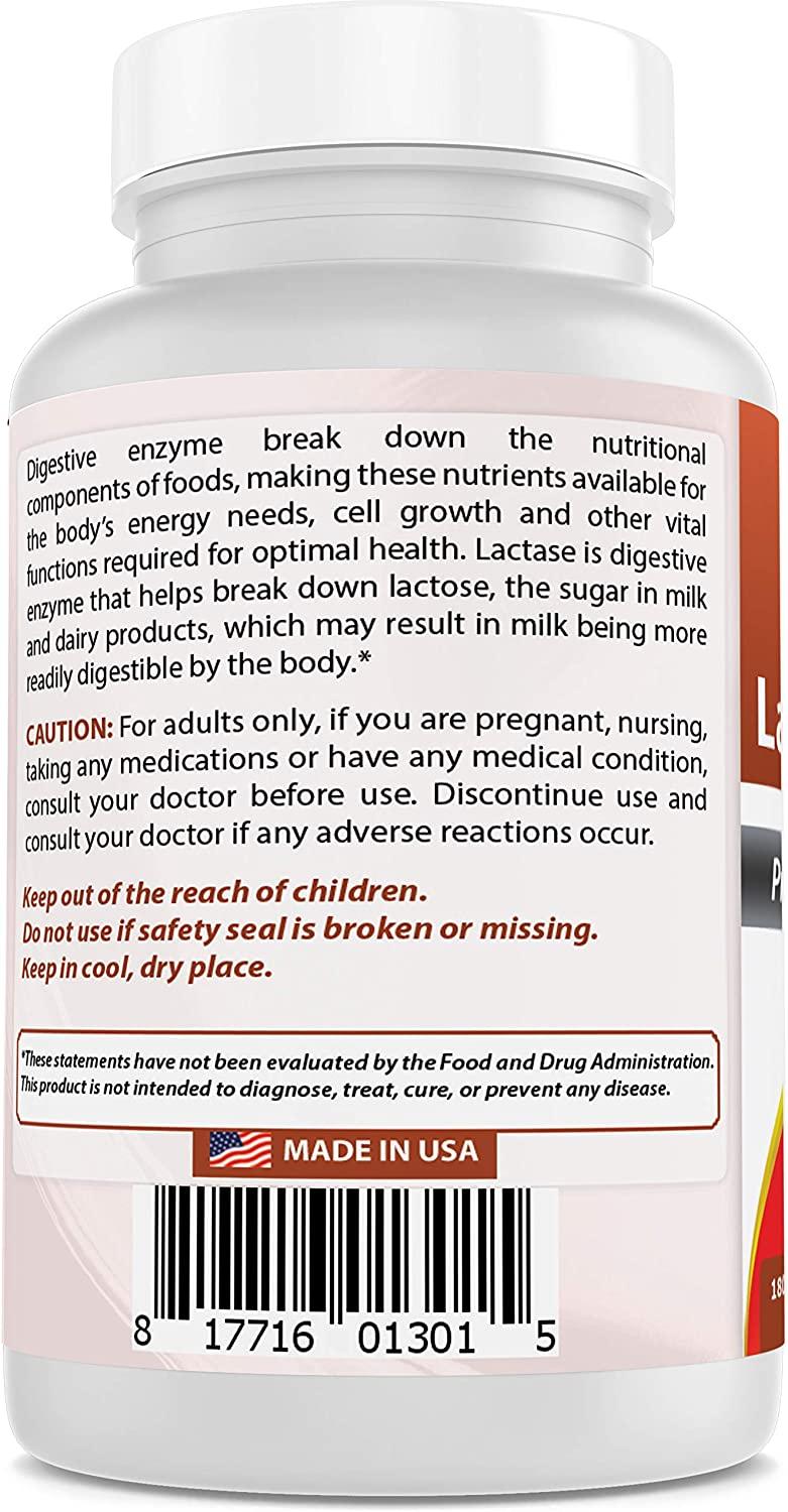 Best Naturals Lactose Intolerance Relief Tablets - Fast Acting 9000 FCC ...