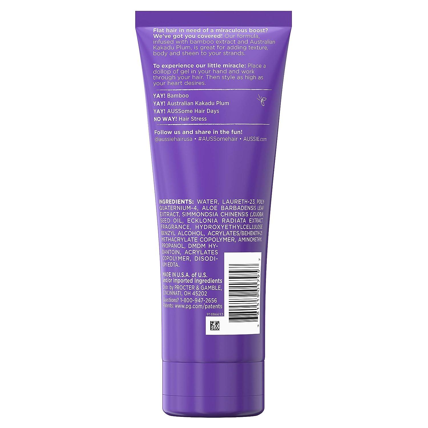 Aussie Aussome Volume Gel 7 oz. | Maximum Hold Styling Formula | Buy ...