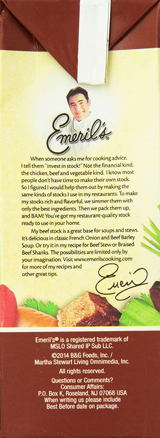 Emeril's Stock All Natural Beef 32oz - Pack of 6 | Premium Quality ...