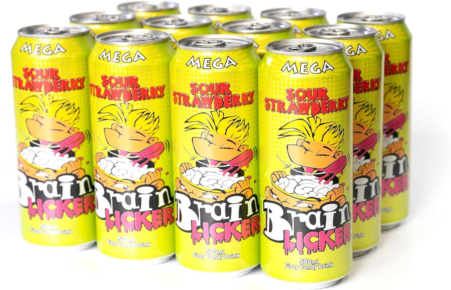 Mega Brain Licker Sour Strawberry Candy Drink American Style Soda 500ml ...