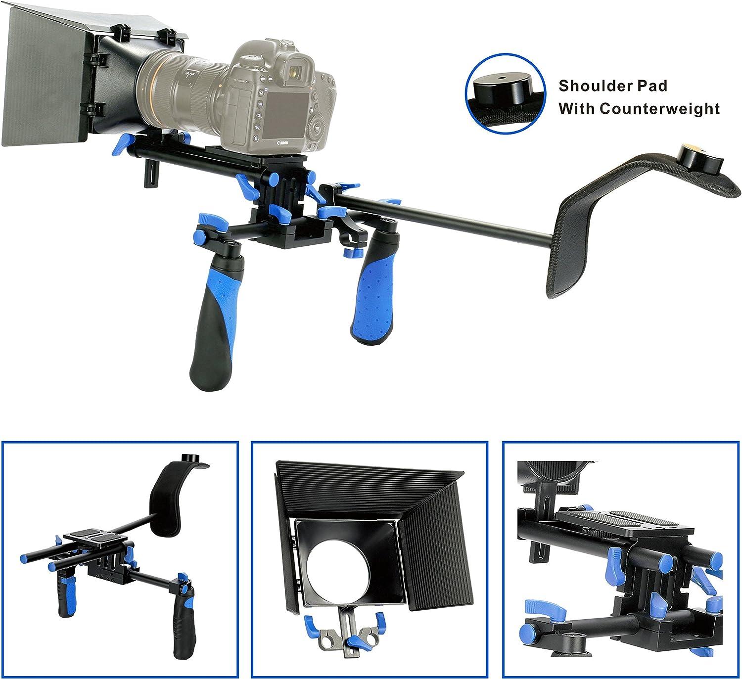 MARSRE DSLR Shoulder Rig Film Making Kit with Matte Box - For DSLR ...