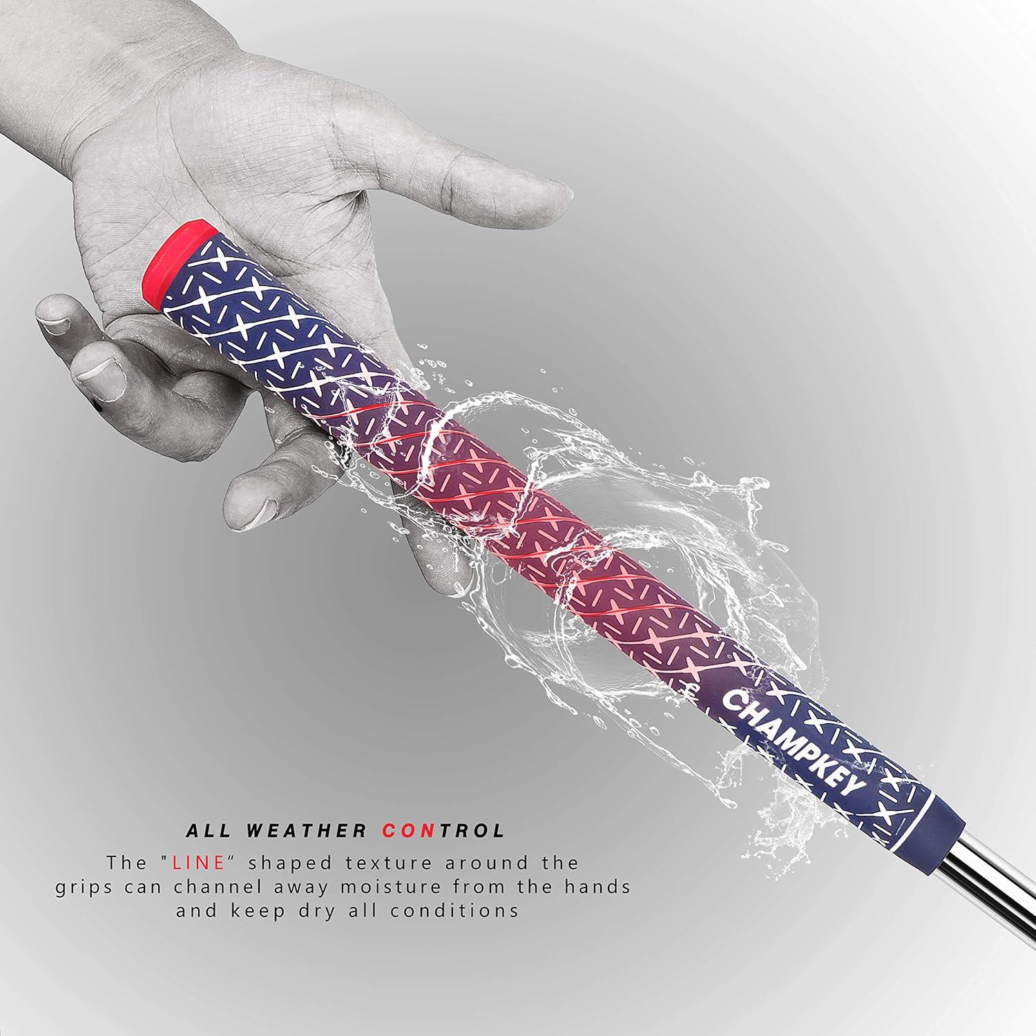 CHAMPKEY X Rubber Golf Grips 13 Pack - All Weather Performance Club ...