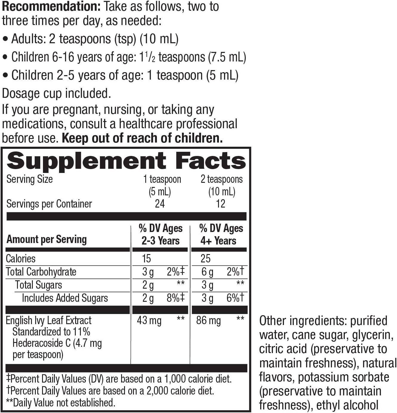 Nature's Way Bronchial Soothe Ivy Leaf Syrup 120ml - Non-Drowsy ...