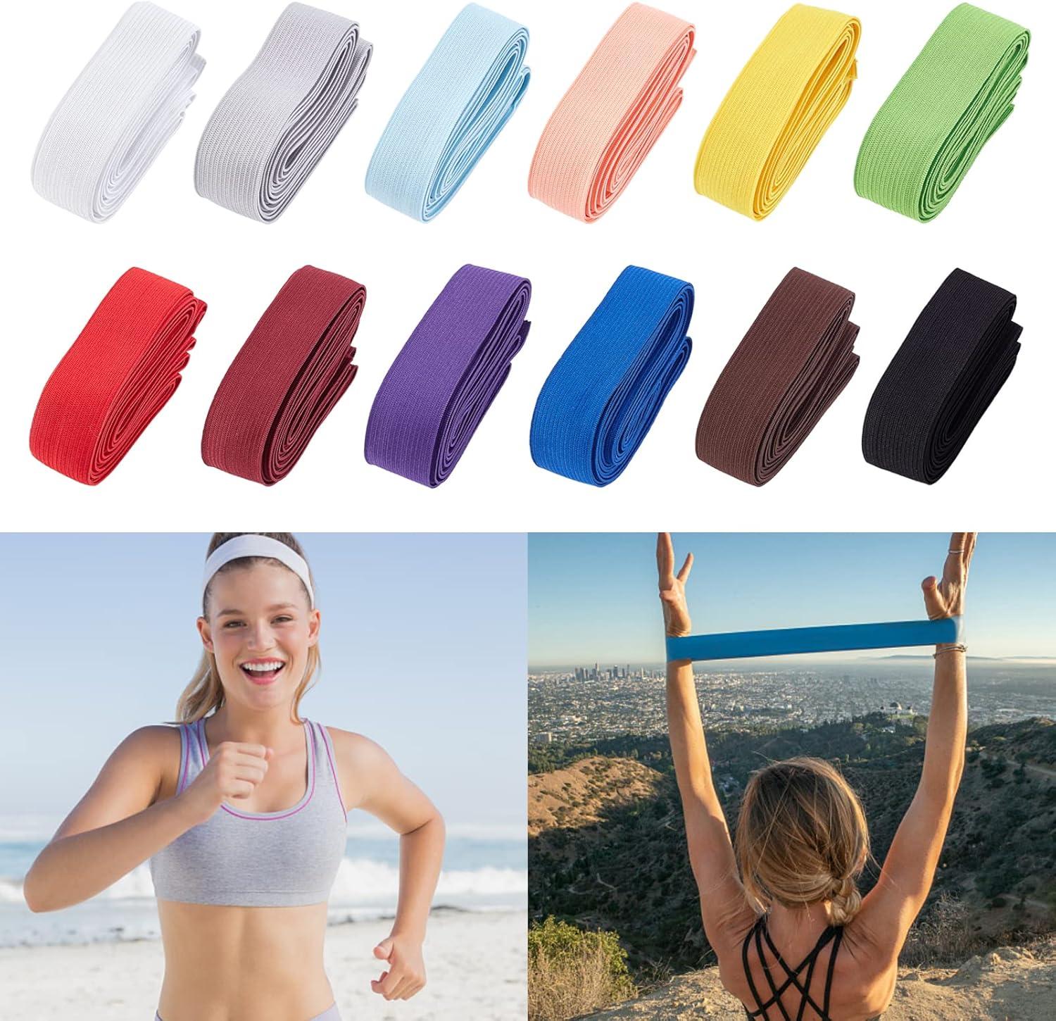 Benecreate 12-Color 32 Yards Rubber Band Tape - 25mm Stretch Elastic ...