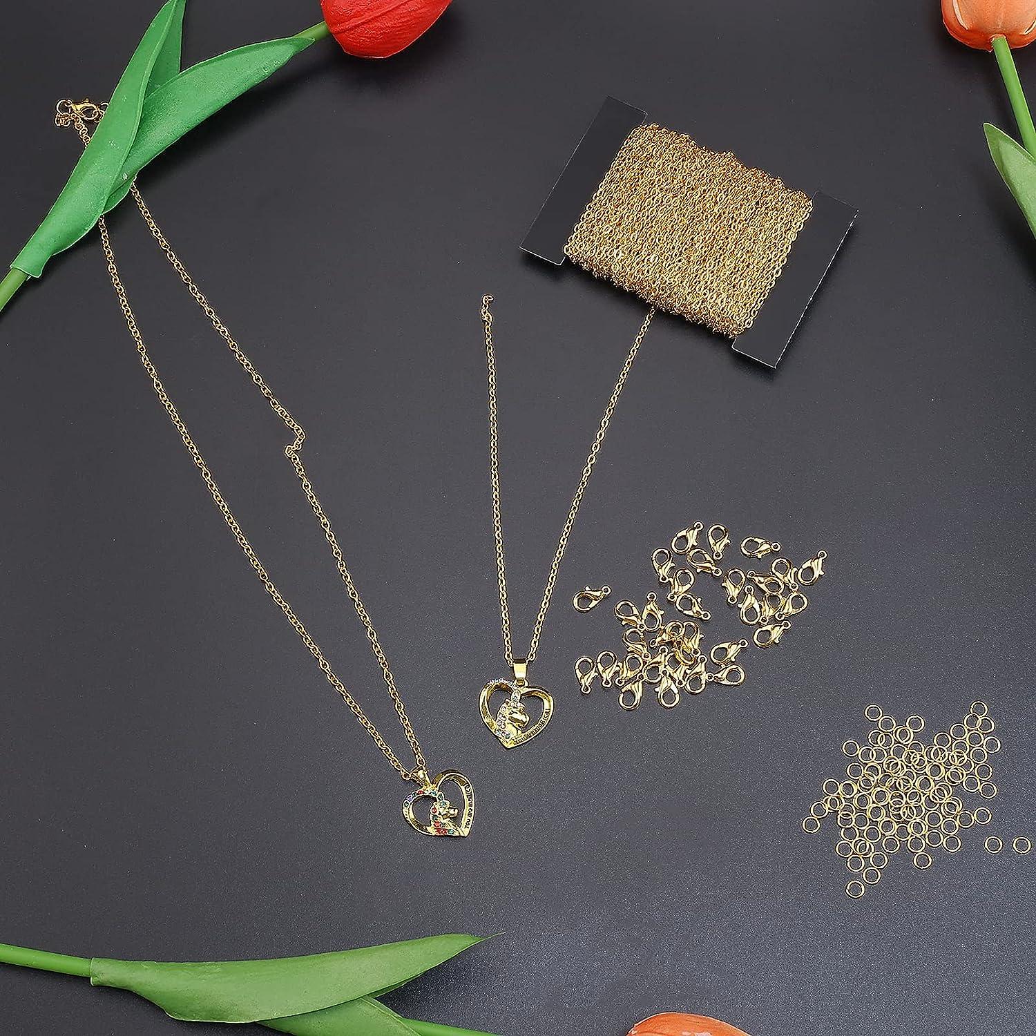 40FT Gold Twisted Curb Chain with Lobster Clasps - Jewelry Making ...