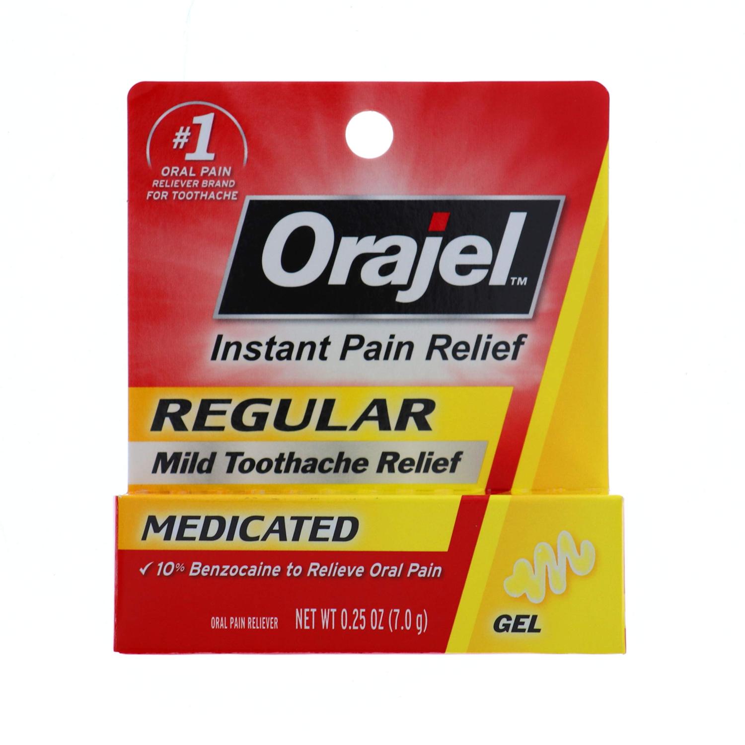 Orajel Regular Gel 0.25 oz - Fast-Acting Oral Pain Relief | Buy Now ...