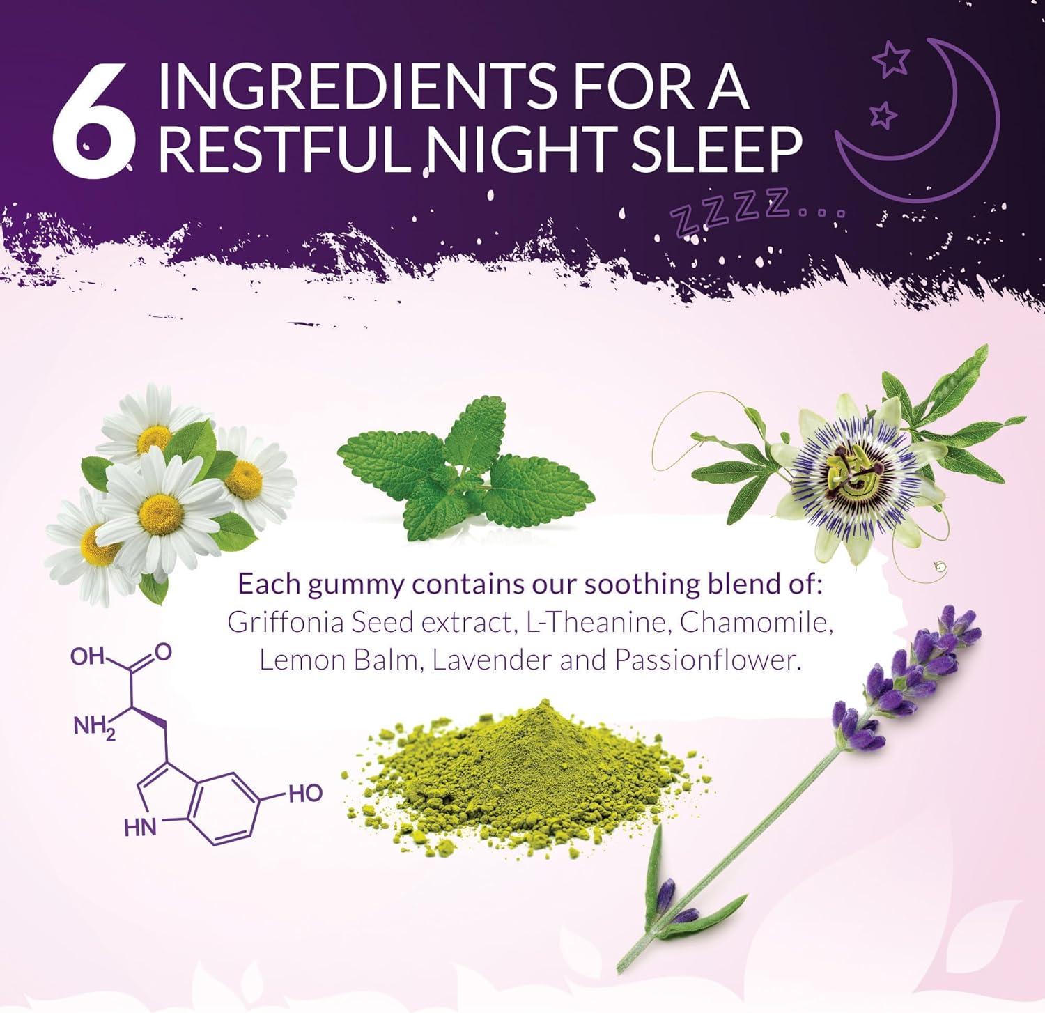Nu U Nutrition Night Support Sleep Gummies - 90 Vegan Gummies with ...
