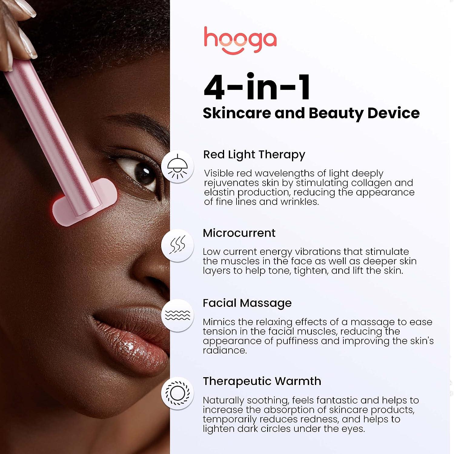 4-in-1 Facial Wand: Red Light Therapy, Microcurrent, Heat Therapy ...