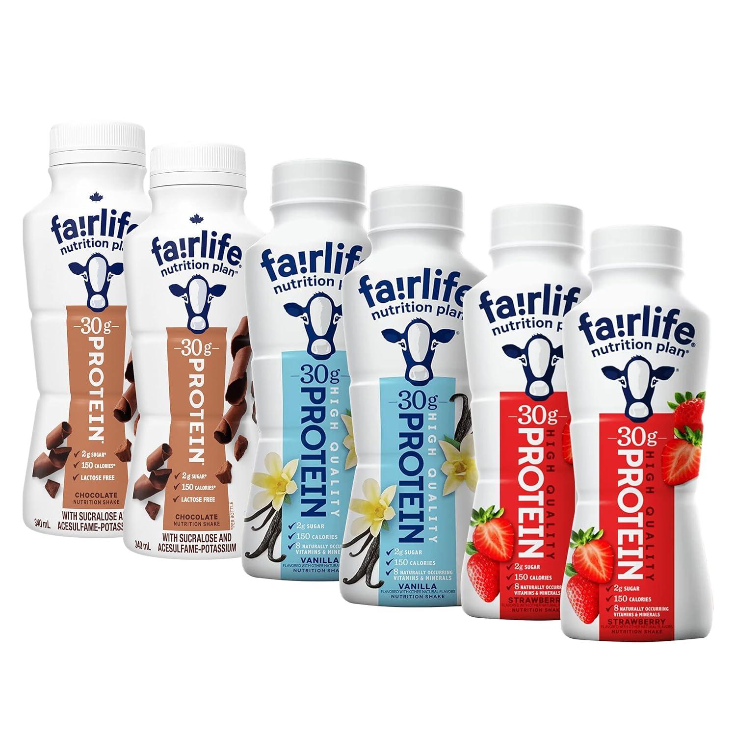 High Protein Shake Drinks Fairlife Nutrition Plan 30g Variety Pack ...