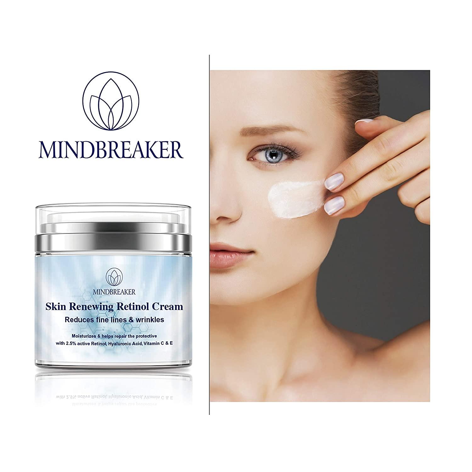 Retinol Moisturizer Cream 2.5% with Vitamin C & E for Face & Eye - Anti ...
