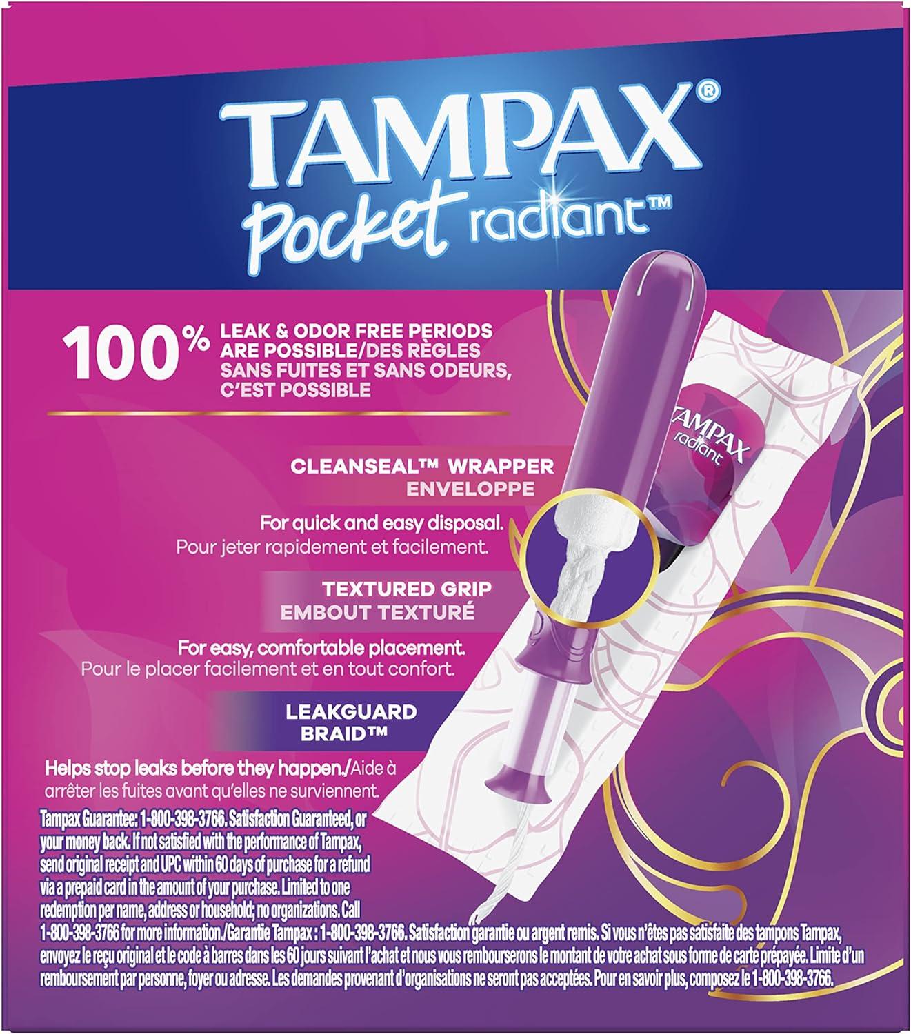 Tampax Radiant Super Absorbency Tampons - Unscented, 14 Ct | Buy Now ...