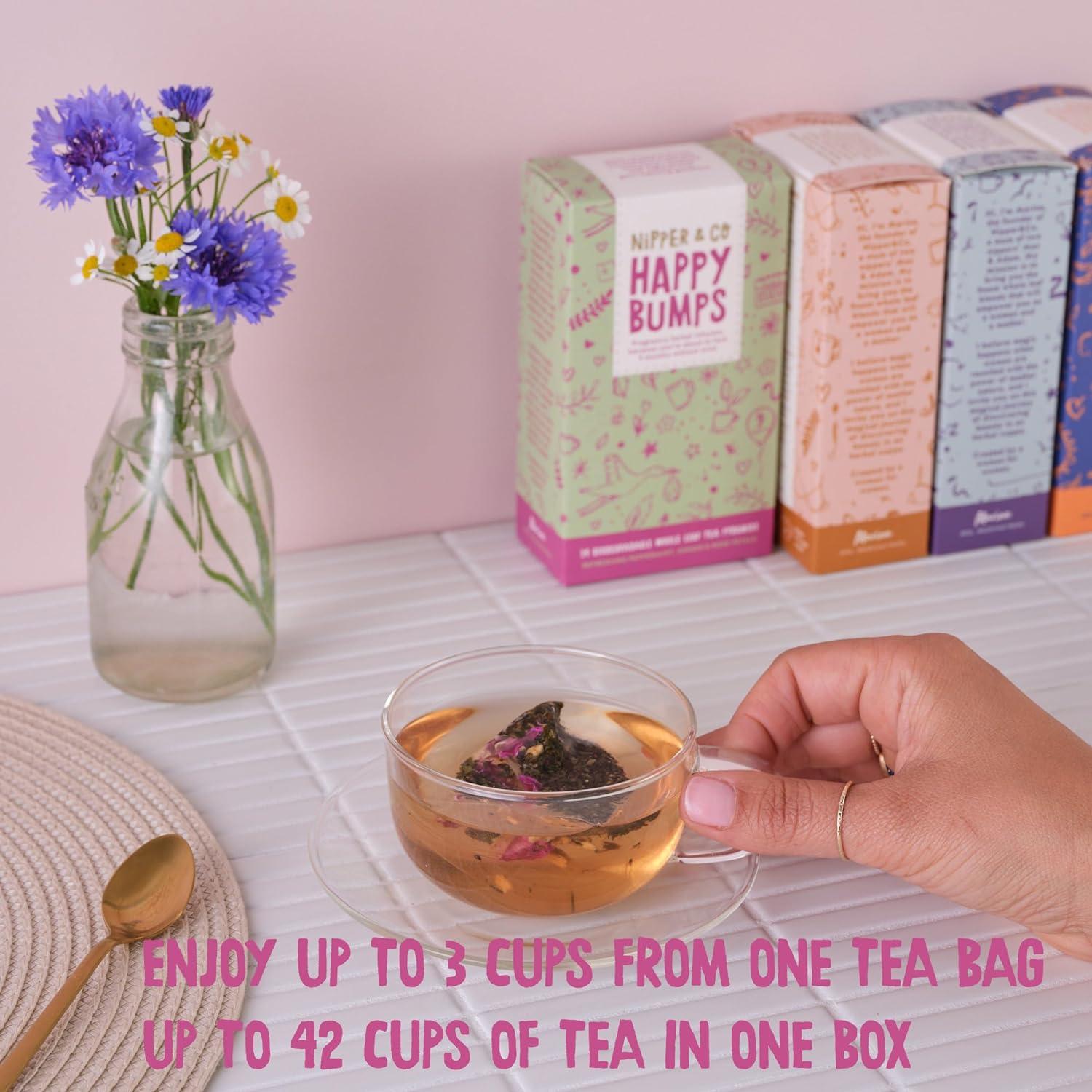 Nipper & Co Happy Bumps Tea Natural Herbal Pregnancy Tea 3 Pack (42 ...