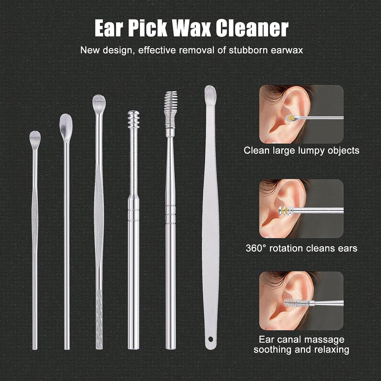 6Pcs Spiral Stainless Steel Ear Wax Removal Kit - Innovative Earwax ...