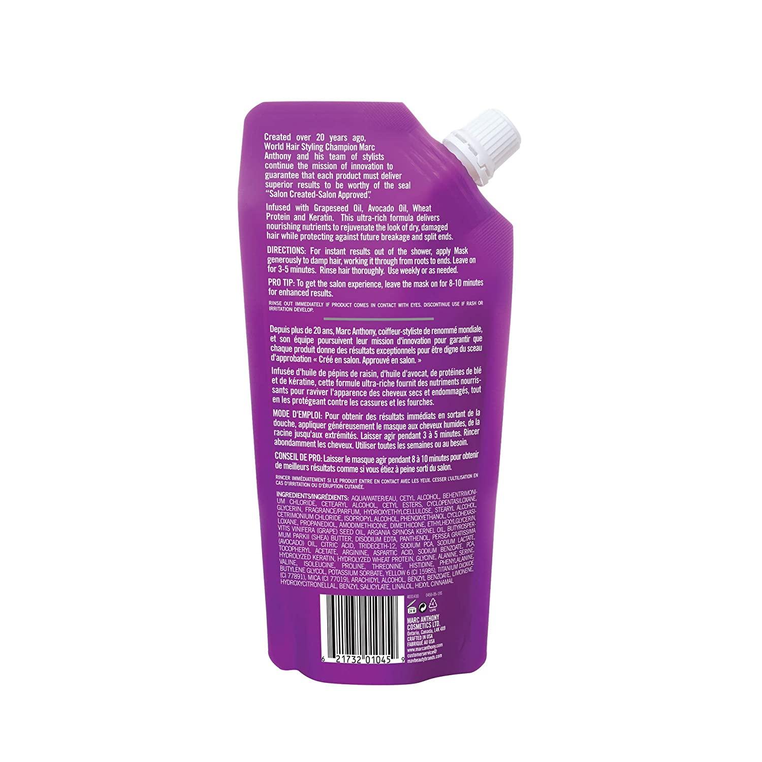 Marc Anthony Instant Miracle Mask - Damage Rescue Hair Mask 6.8 fl oz ...