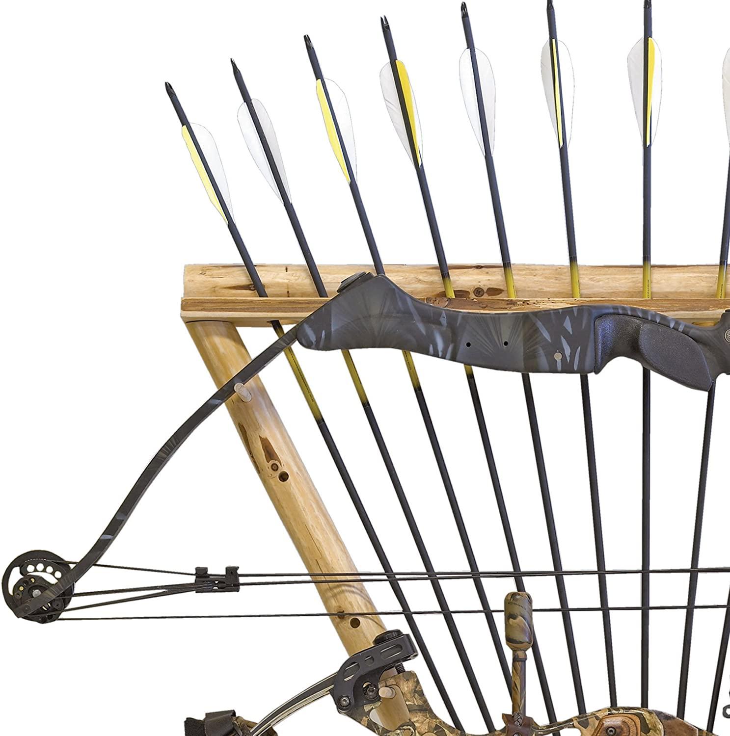 Rush Creek Creations Rustic Compound Bow & Arrow Wall Rack ...