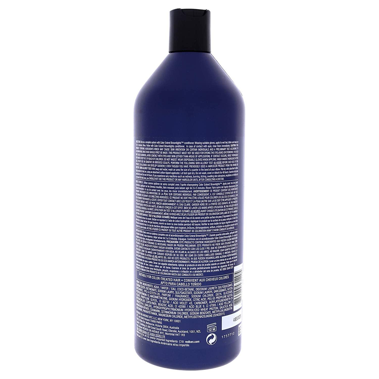 Redken Color Extend Brownlights Blue Toning Shampoo 33.8 Fl Oz - For ...