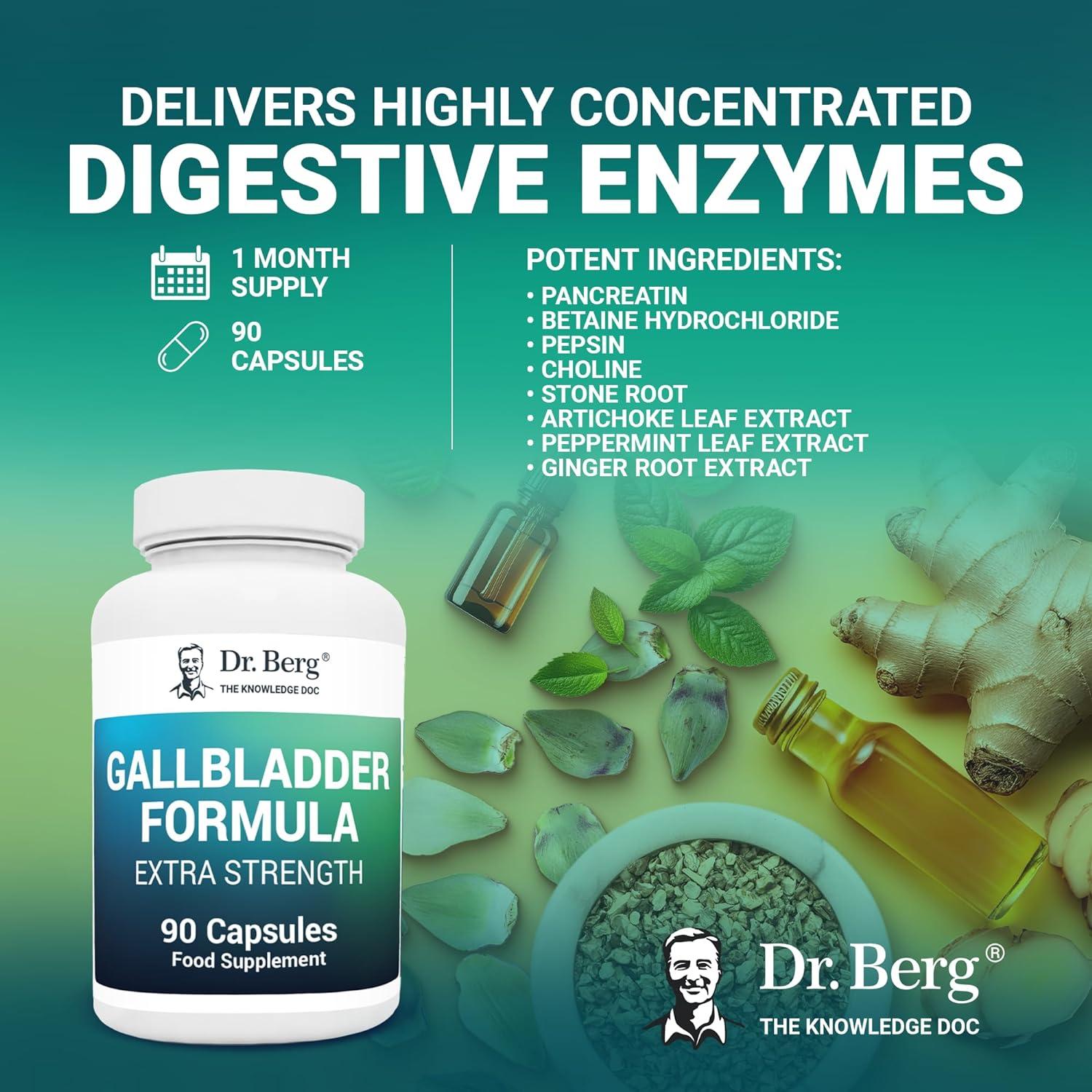 Dr. Berg's Gallbladder Formula Extra Strength - Digestive Comfort ...