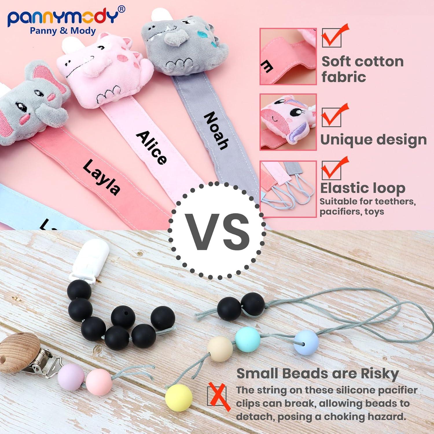 Personalized Dinosaur Pacifier Clip Customizable Name Holder | Baby ...