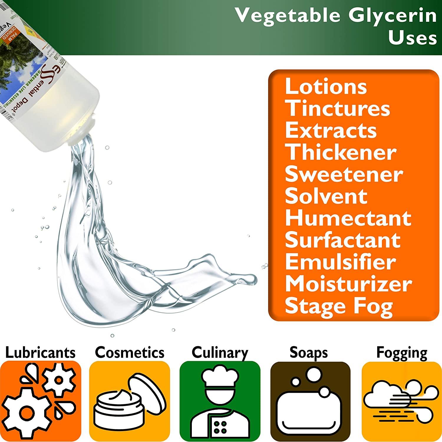 Glycerin Vegetable - 1 Quart (43 oz.) - Non GMO - Sustainable Palm ...
