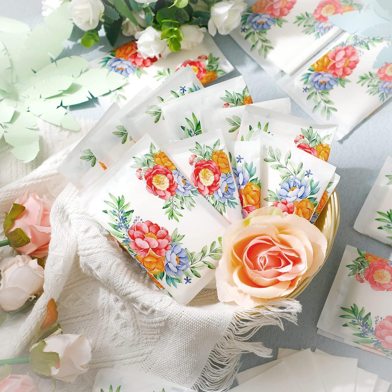 60 Pack 3 Ply Pocket Facial Tissues with Floral Patterns - Travel Size ...