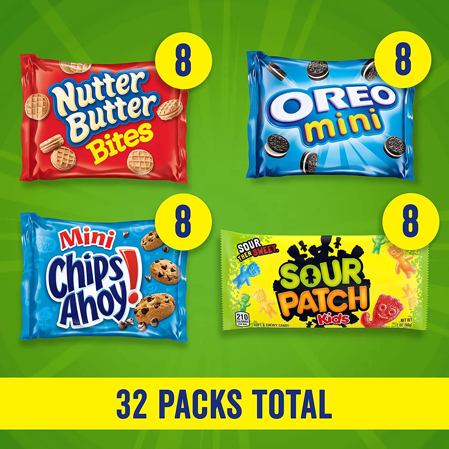 OREO, CHIPS AHOY, SOUR PATCH KIDS, Nutter Butter Bites Variety Pack ...