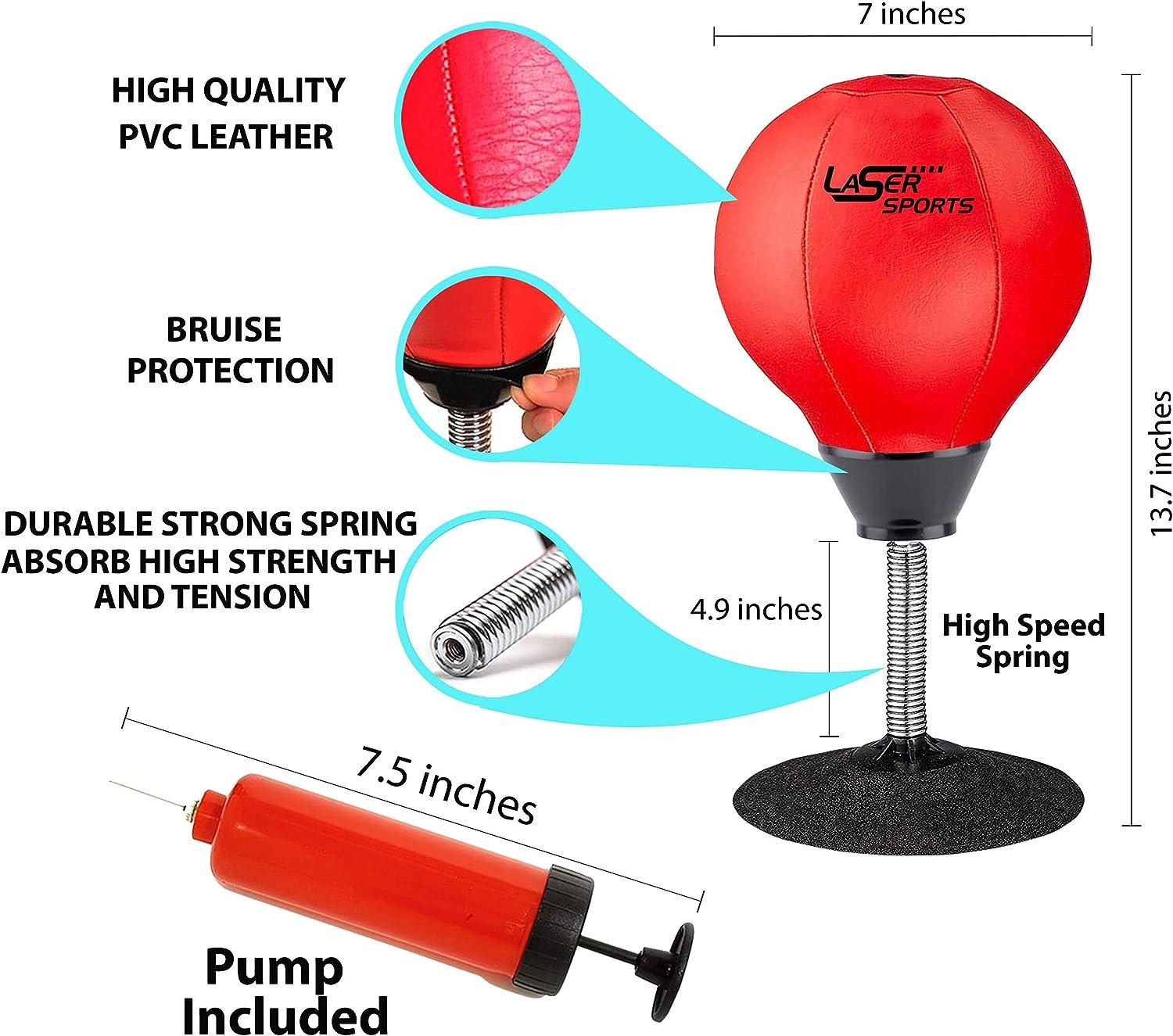Laser Sports Desktop Punching Bag - Stress Buster with Suction Cup ...