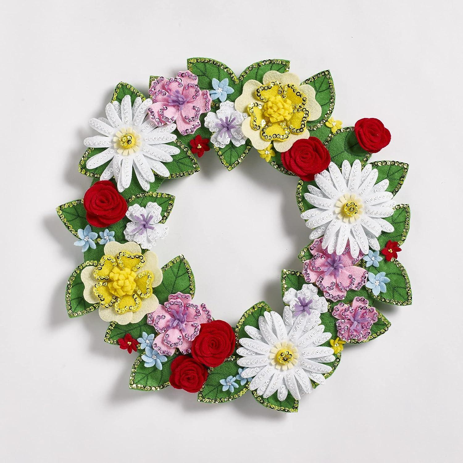 Bucilla Spring Felt Applique Wreath - 17x16 | Buy Now with Express ...