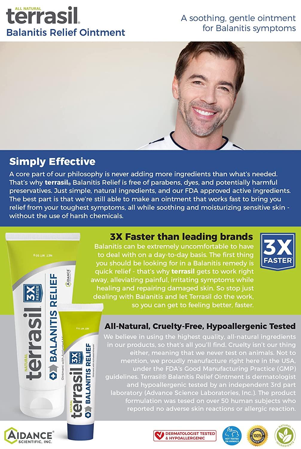 Terrasil Balanitis Treatment Ointment & Cleansing Bar System - Relief ...