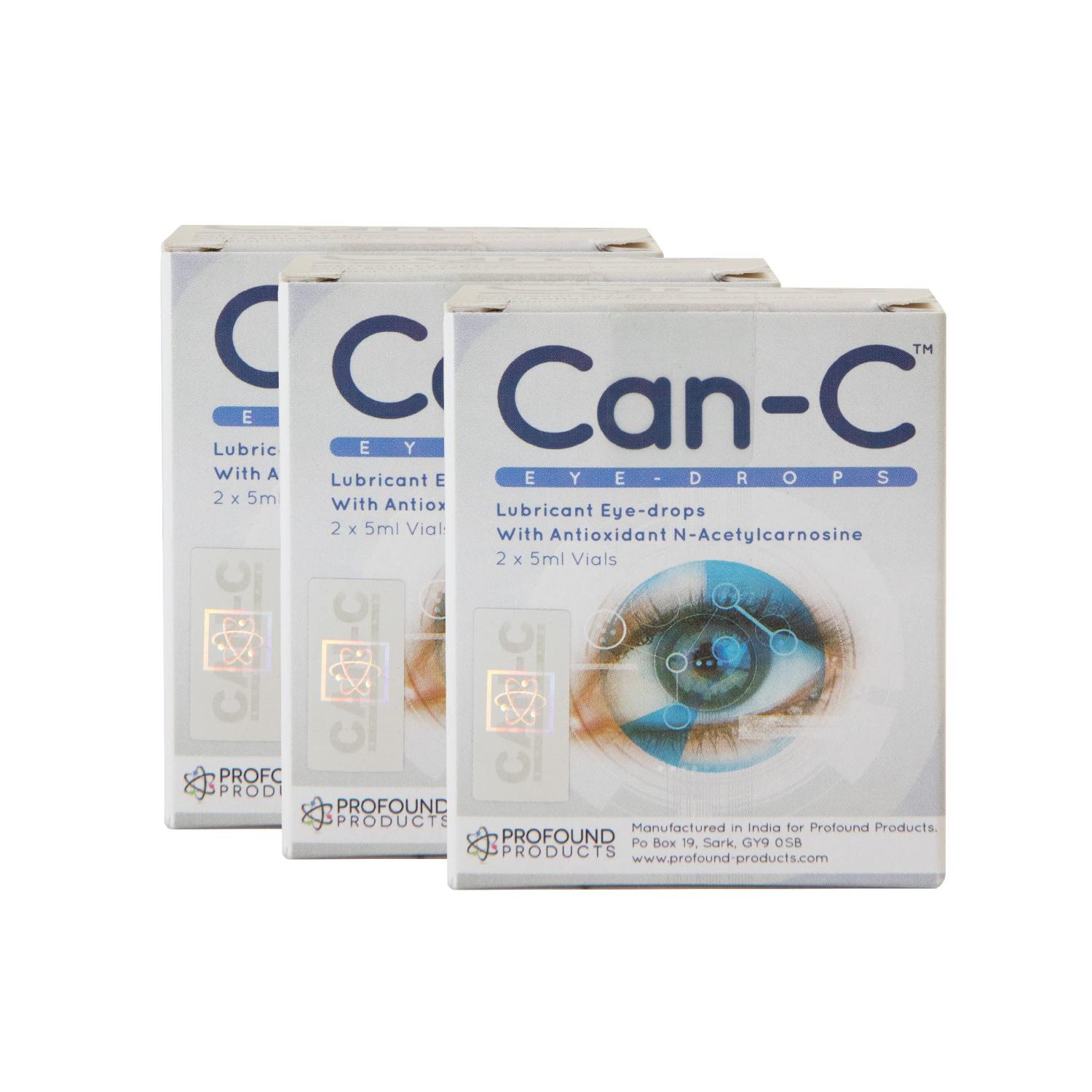 Can-C Eye Drops - Three Boxes, 6 Vials, 0.17 Fl Oz (Pack of 3) | Buy ...