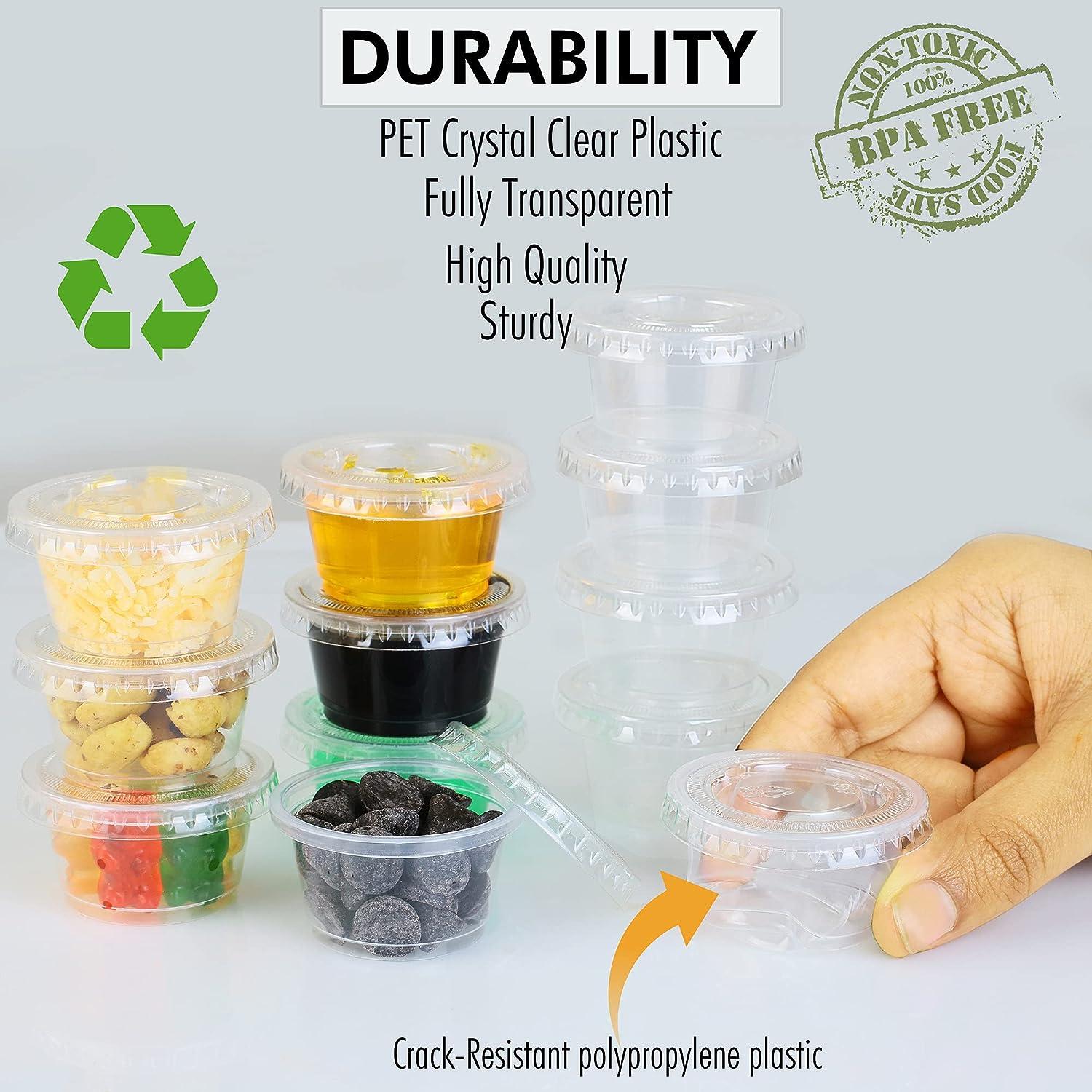200 Sets of (0.75 Oz) Medicine Cups with Leak-Resistant Lids - Bulk ...