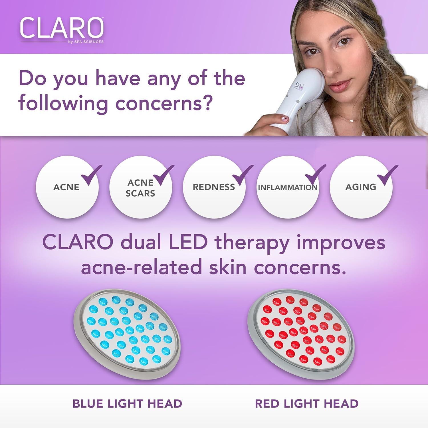 Spa Sciences CLARO LED Acne Treatment Light Therapy | FDA Cleared ...