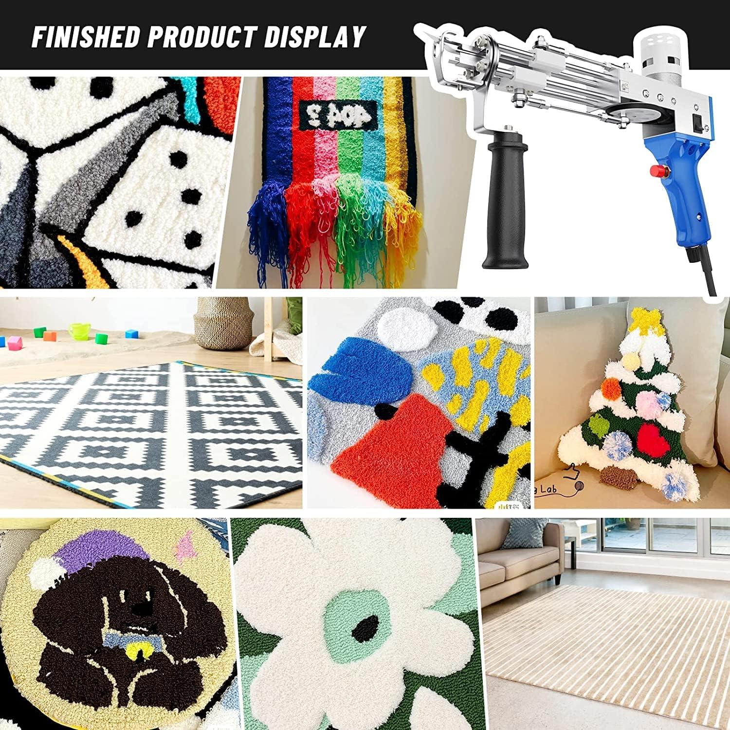 TOPQSC Tufting Gun 2 in 1 Cut Pile Loop Pile - Blue | Rug Making ...