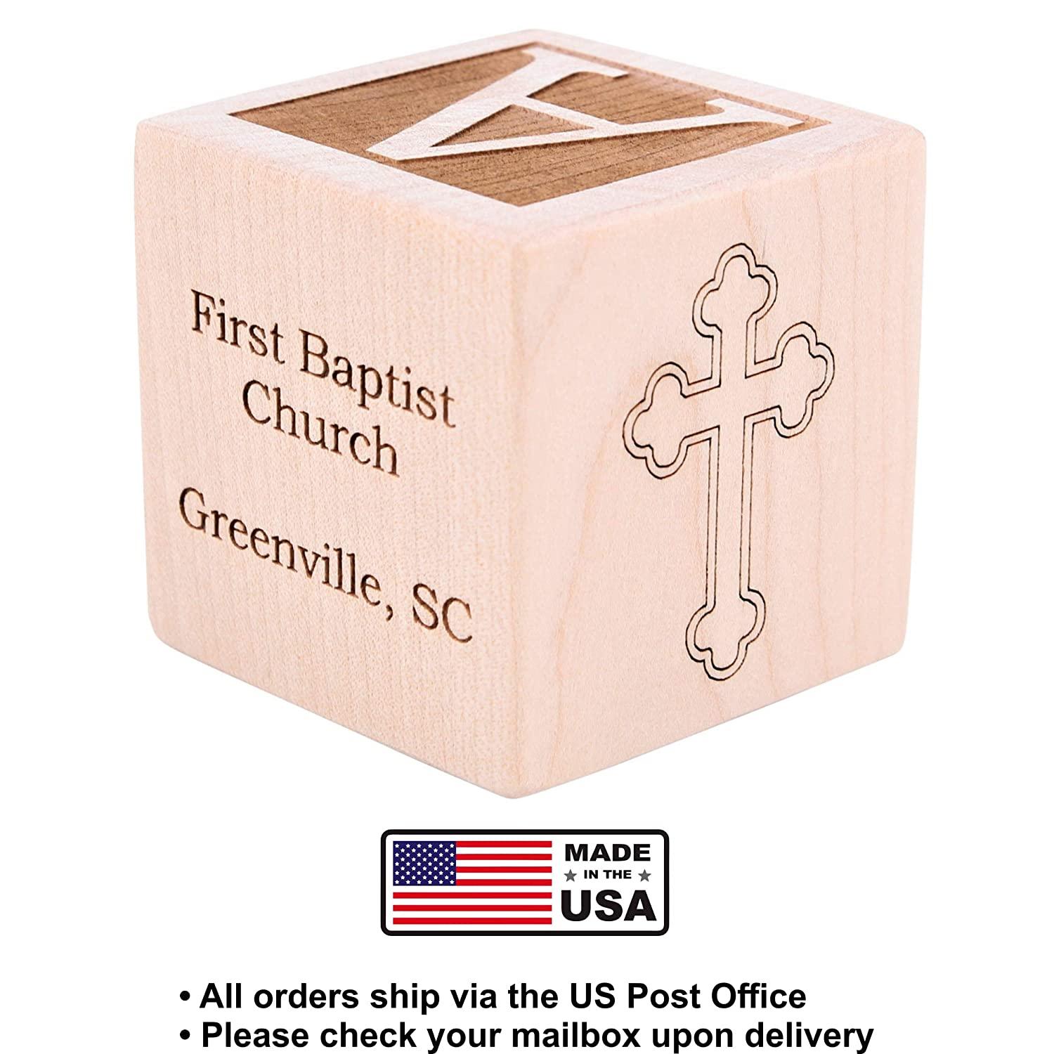 Personalized Baby Baptism/Dedication/Christening Wood Block Choose from ...